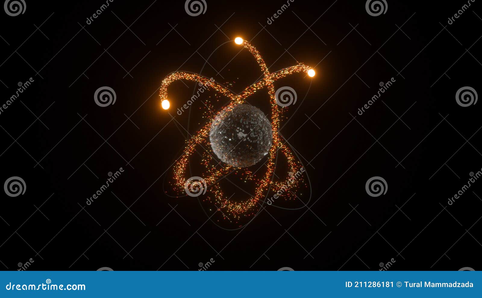 Splitting The Atom Quantum Physics Royalty-Free Illustration ...