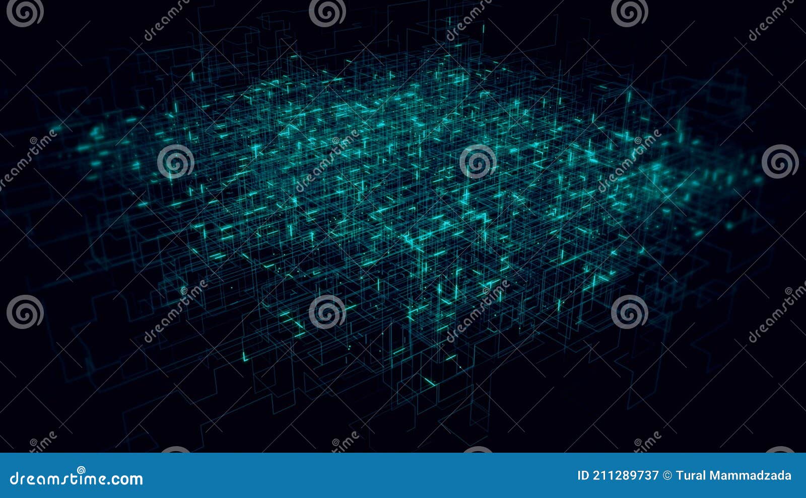 3d Rendered Illustration of Big Data Stock Illustration - Illustration ...