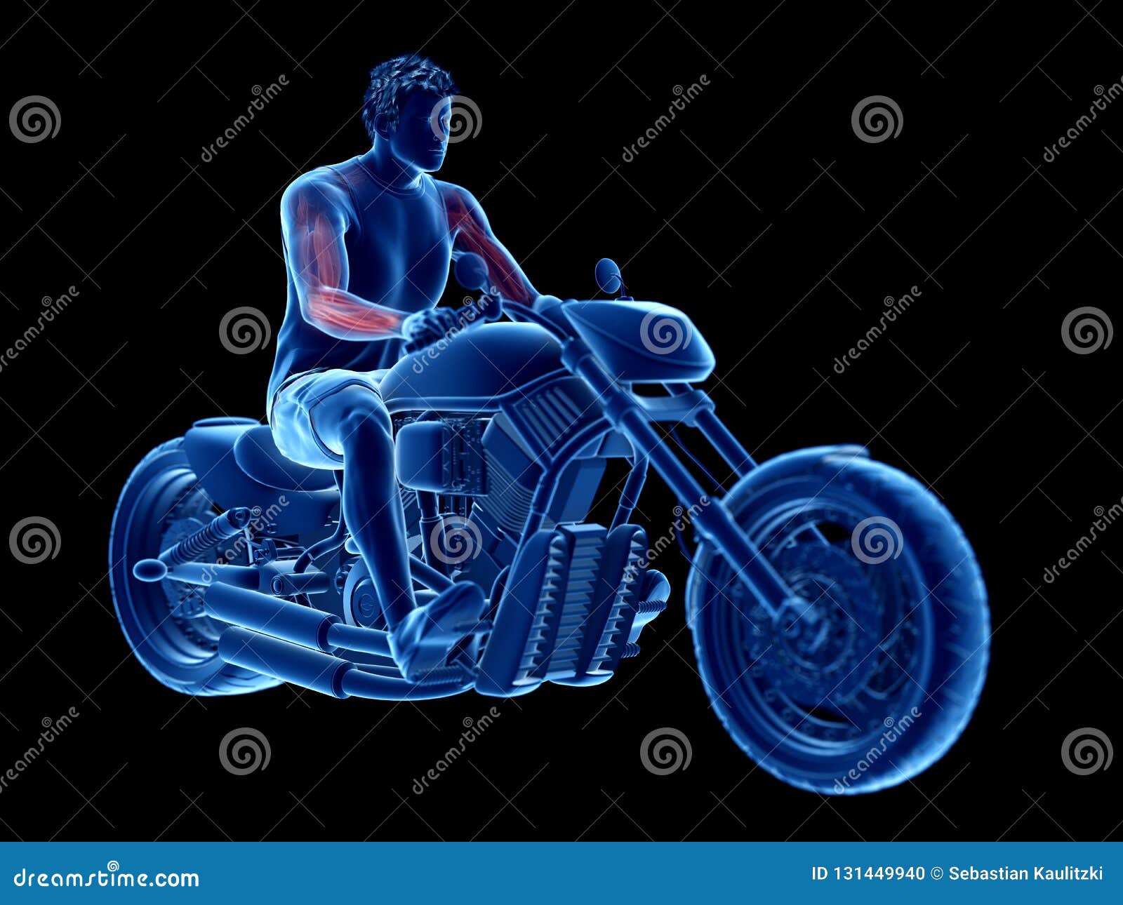 A bikers muscles stock illustration. Illustration of body - 131449940