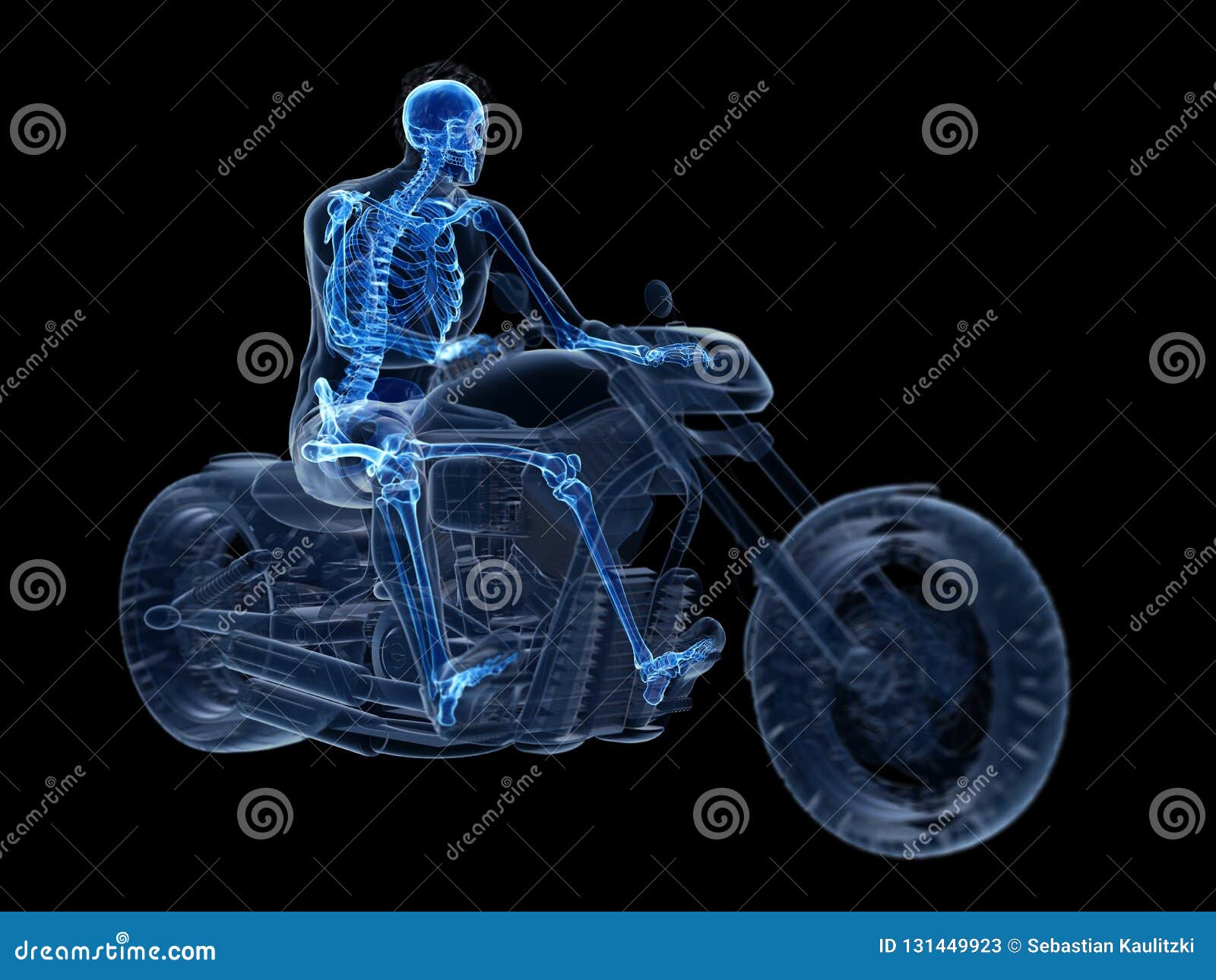 Skeleton Chopper 1 Stock Image | CartoonDealer.com #1970395