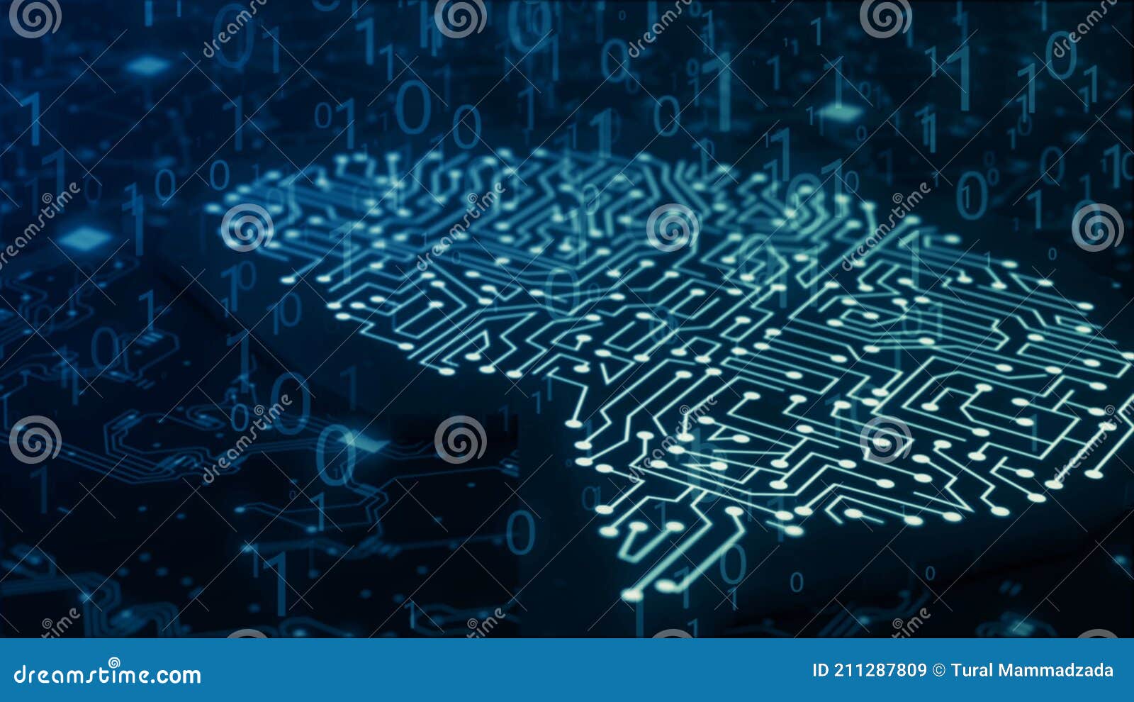 3d Rendered Illustration of Binary Codes of Artifical Intelligence ...