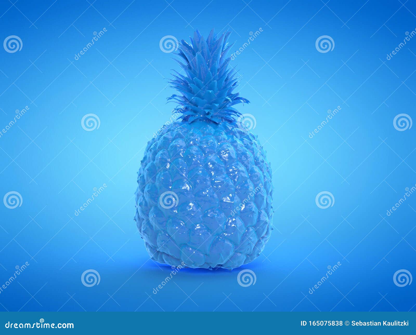 A blue pineapple stock illustration. Illustration of isolated - 165075838