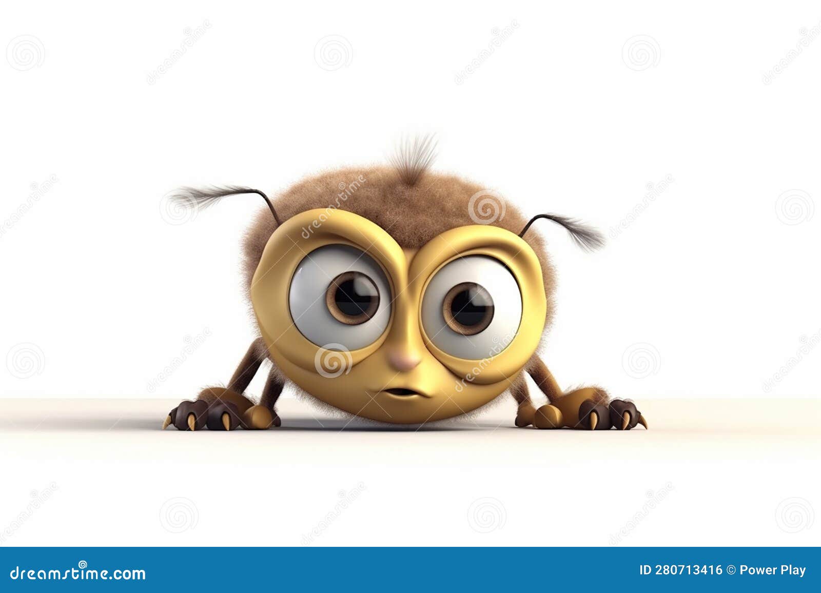 3D Rendered Illustration of a Cartoon Bee with a Sad Face Generative Ai ...