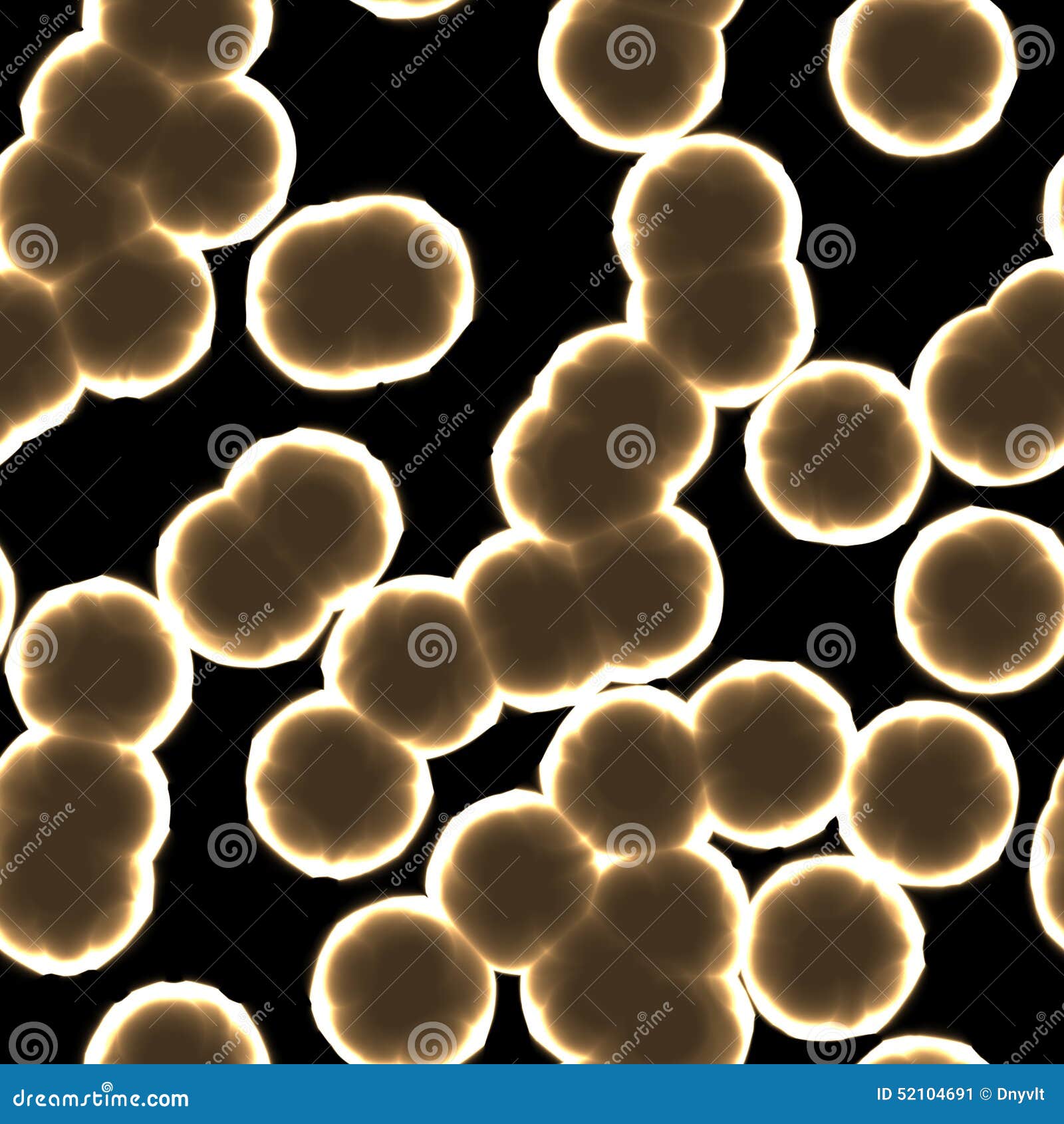 3d Rendered Illustration of Cells on Black Background Stock Image ...