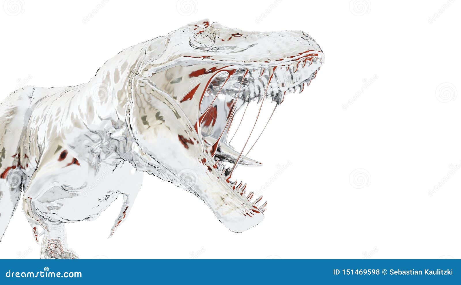 A chrome t-rex stock illustration. Illustration of extinct - 151469598