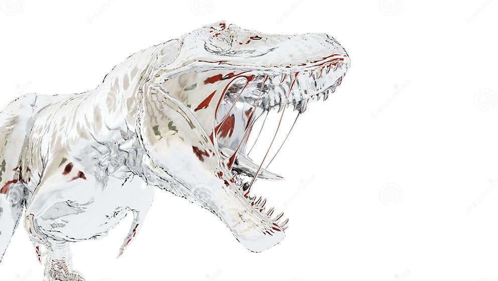 A chrome t-rex stock illustration. Illustration of extinct - 151469598