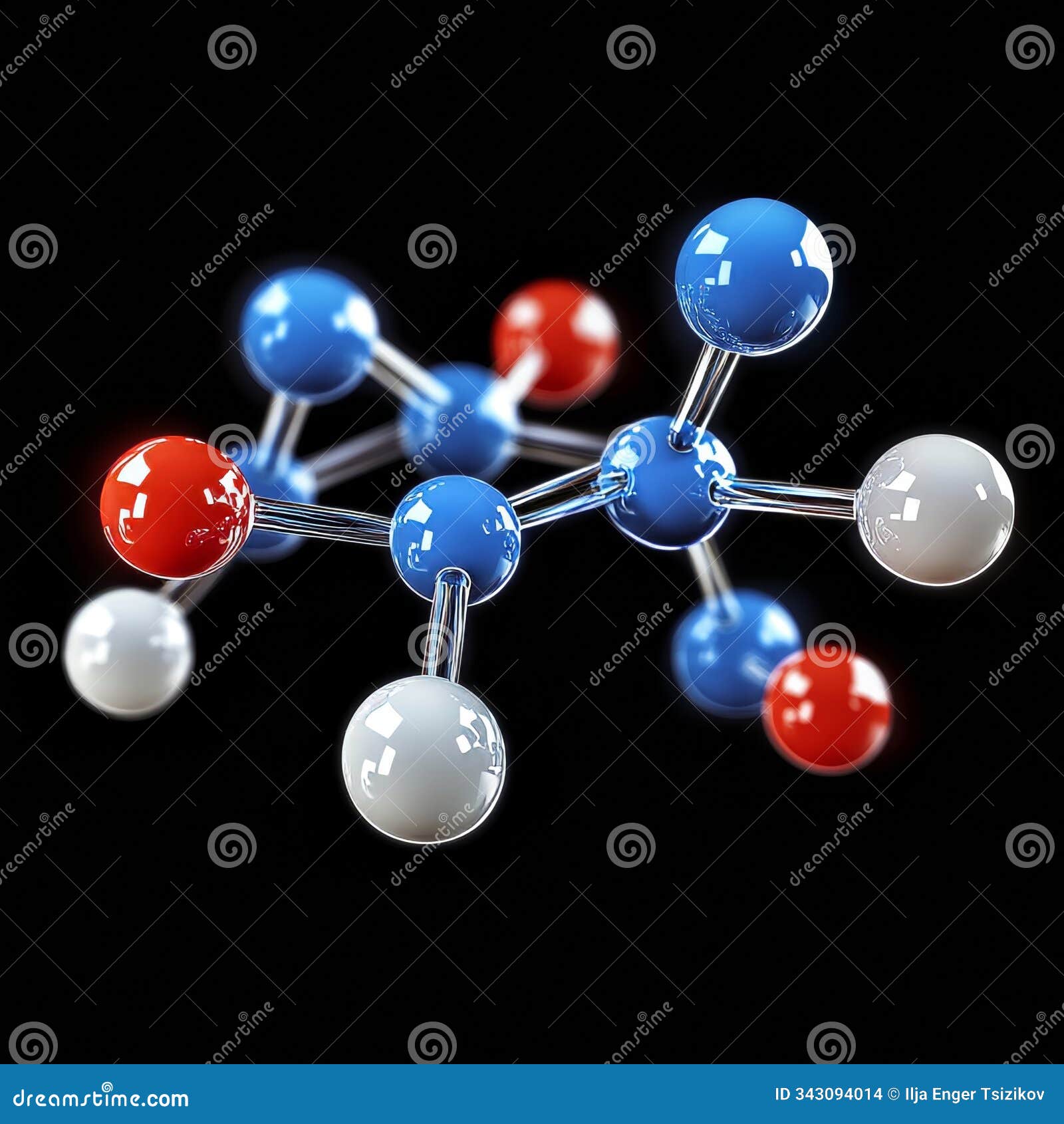3D Rendered Illustration of a Complex Chemical Molecule Structure ...