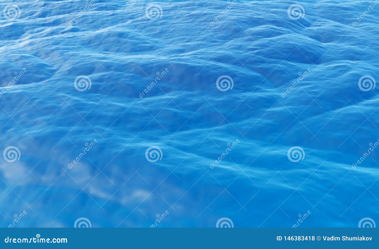 3d Rendered Illustration of Cross Section of Water Cube Isolated on ...