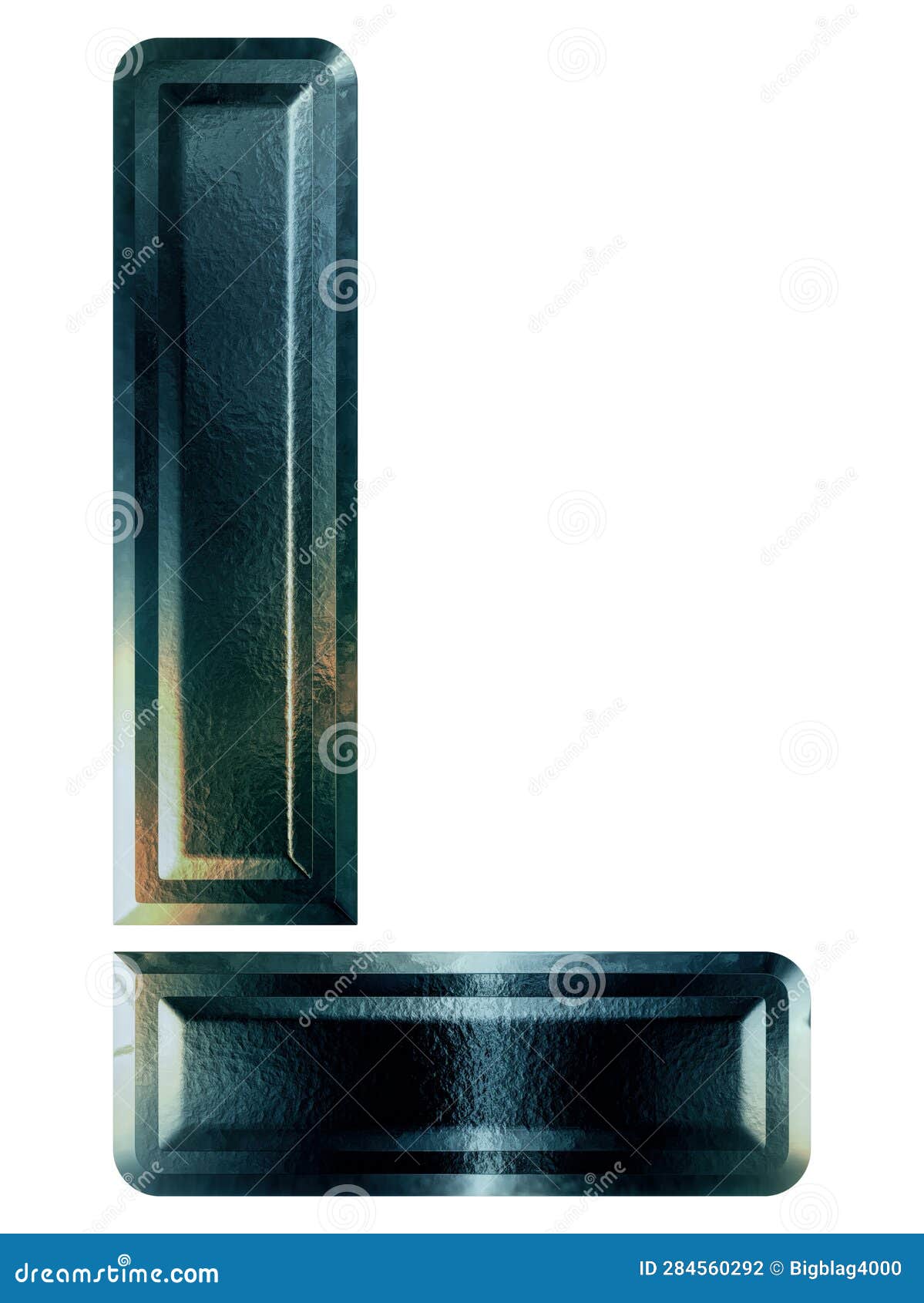 3D Rendered Illustration.Decorative Letter.Custom Art Font. Stock Photo ...