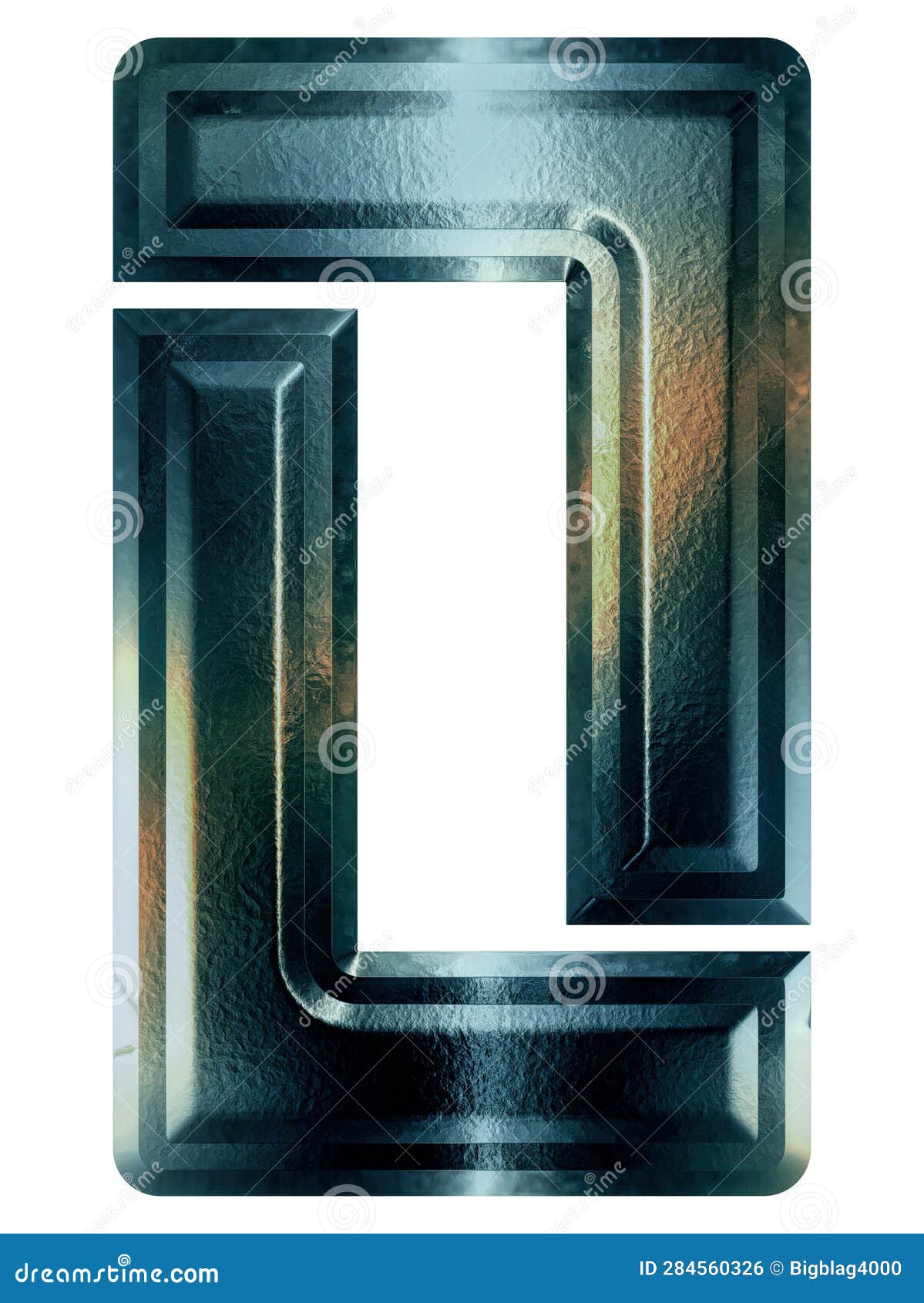 3D Rendered Illustration.Decorative Letter.Custom Art Font. Stock Photo ...
