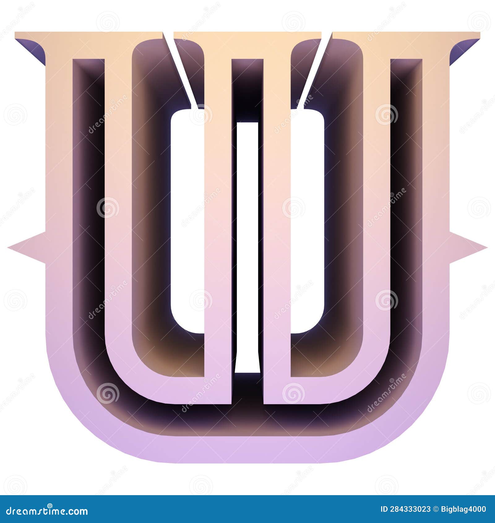 3D Rendered Illustration.Decorative Lettering.Art Font. Stock Image ...