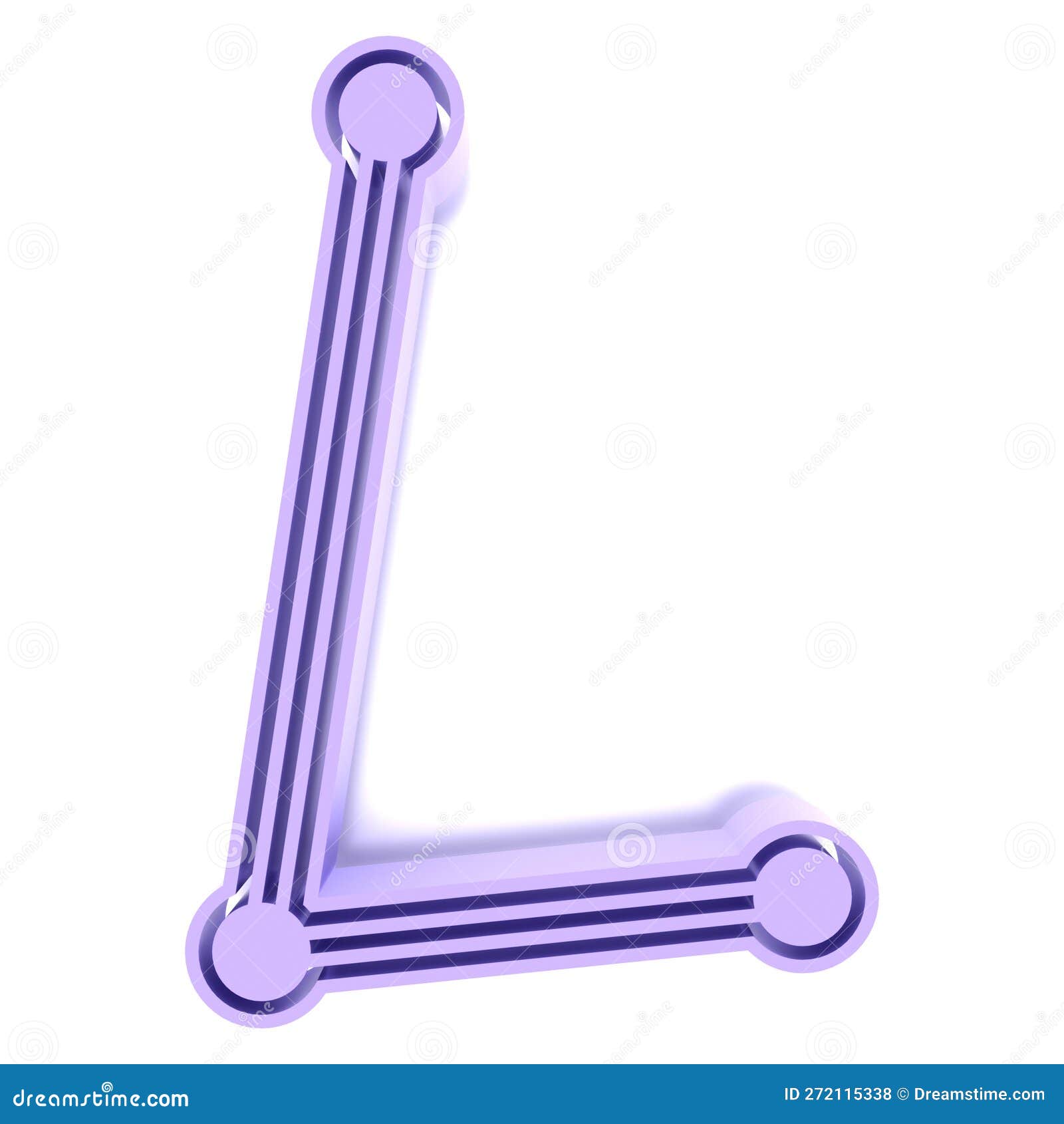 3D Rendered Illustration.Decorative Slanted Letter.Custom Art Font ...