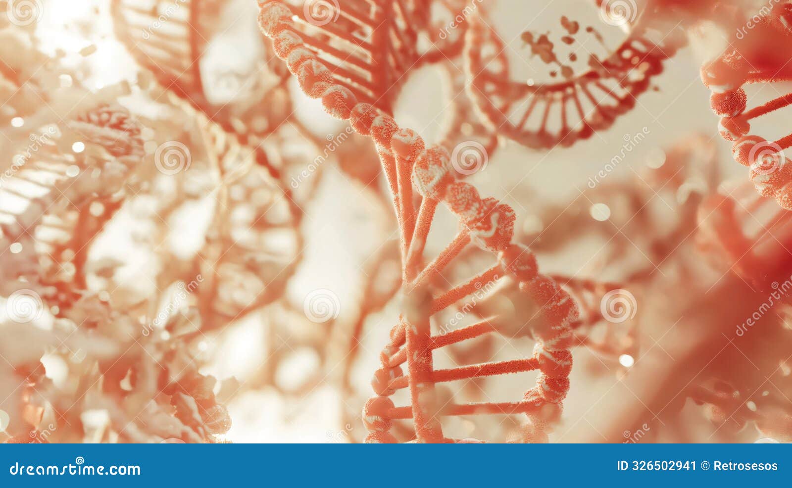 3d Rendered Illustration of Dna Strands Forming Complex Structure Stock ...