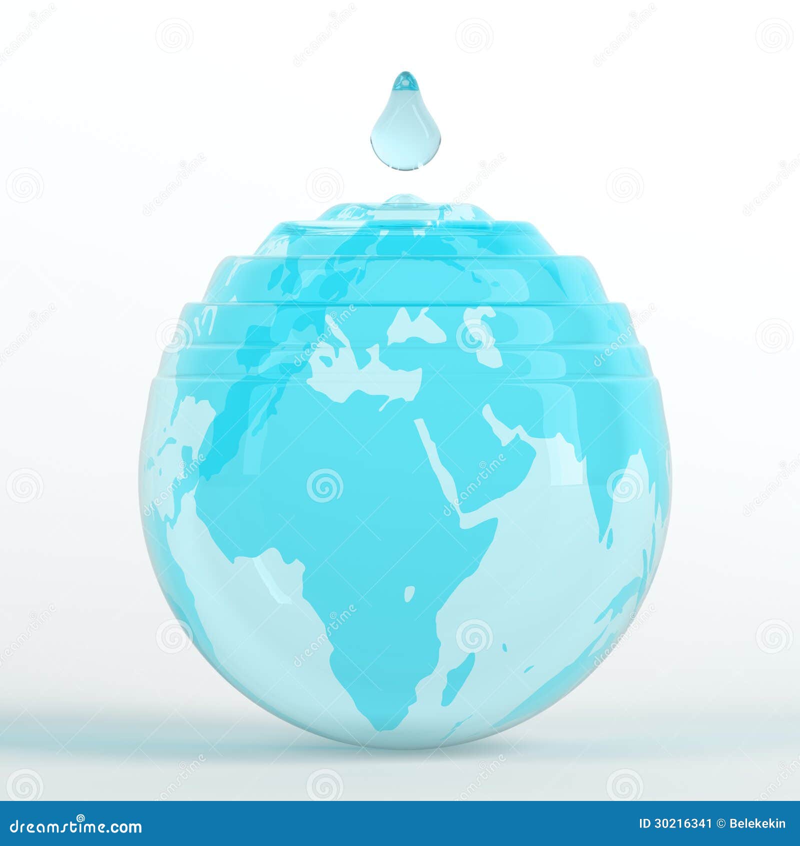Water Dripping on Earth Globe Stock Illustration - Illustration of ...