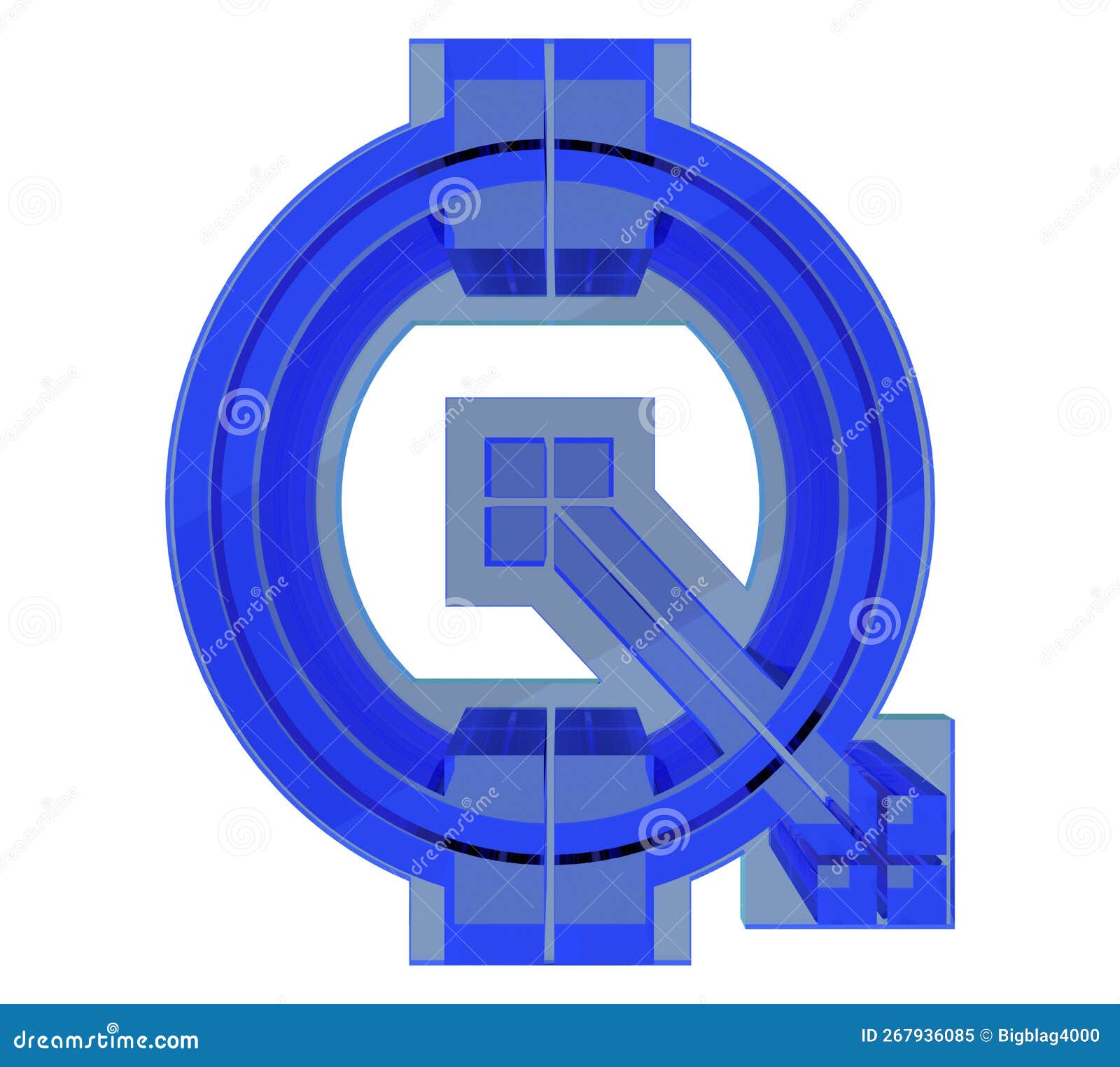 3d Rendered Illustrationglass Letter Isolated On White Background Stock Illustration