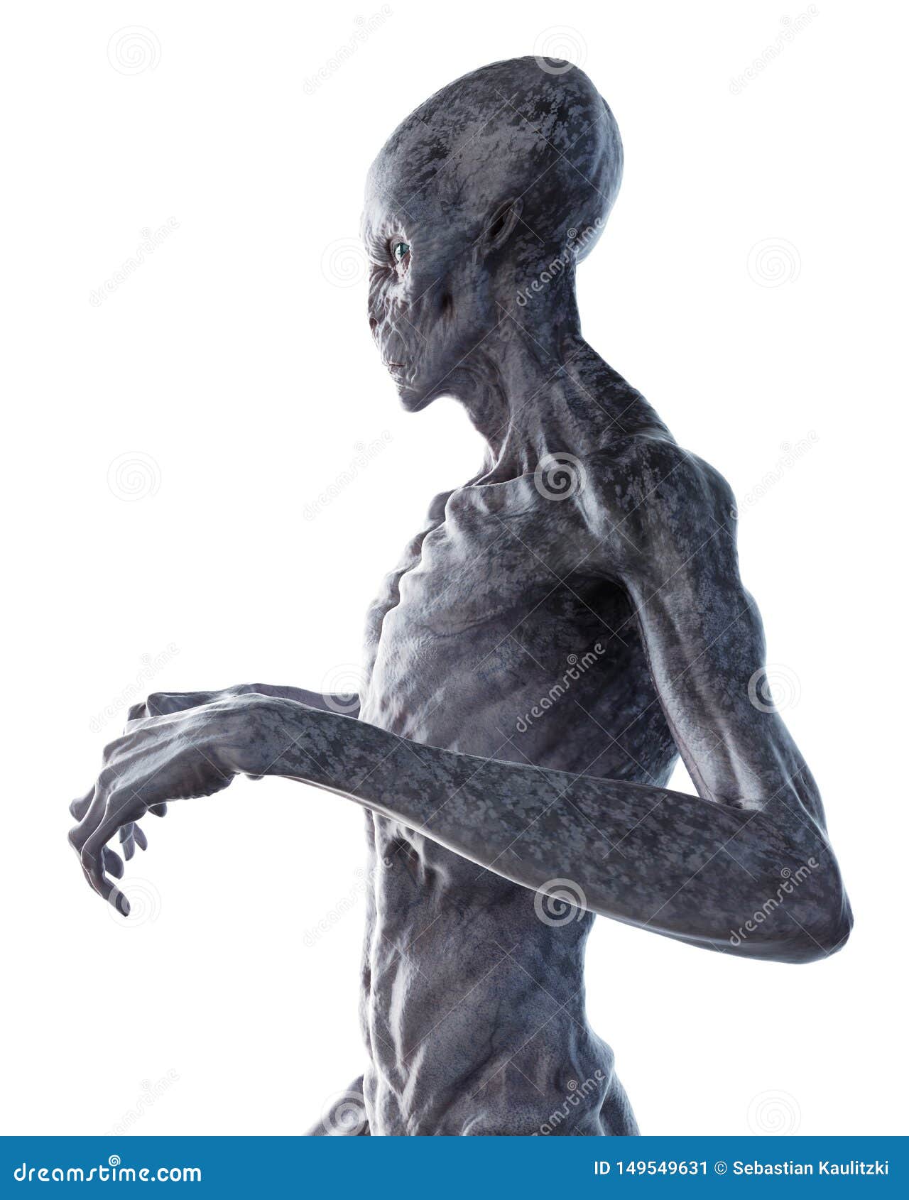 A grey alien stock illustration. Illustration of character - 149549631