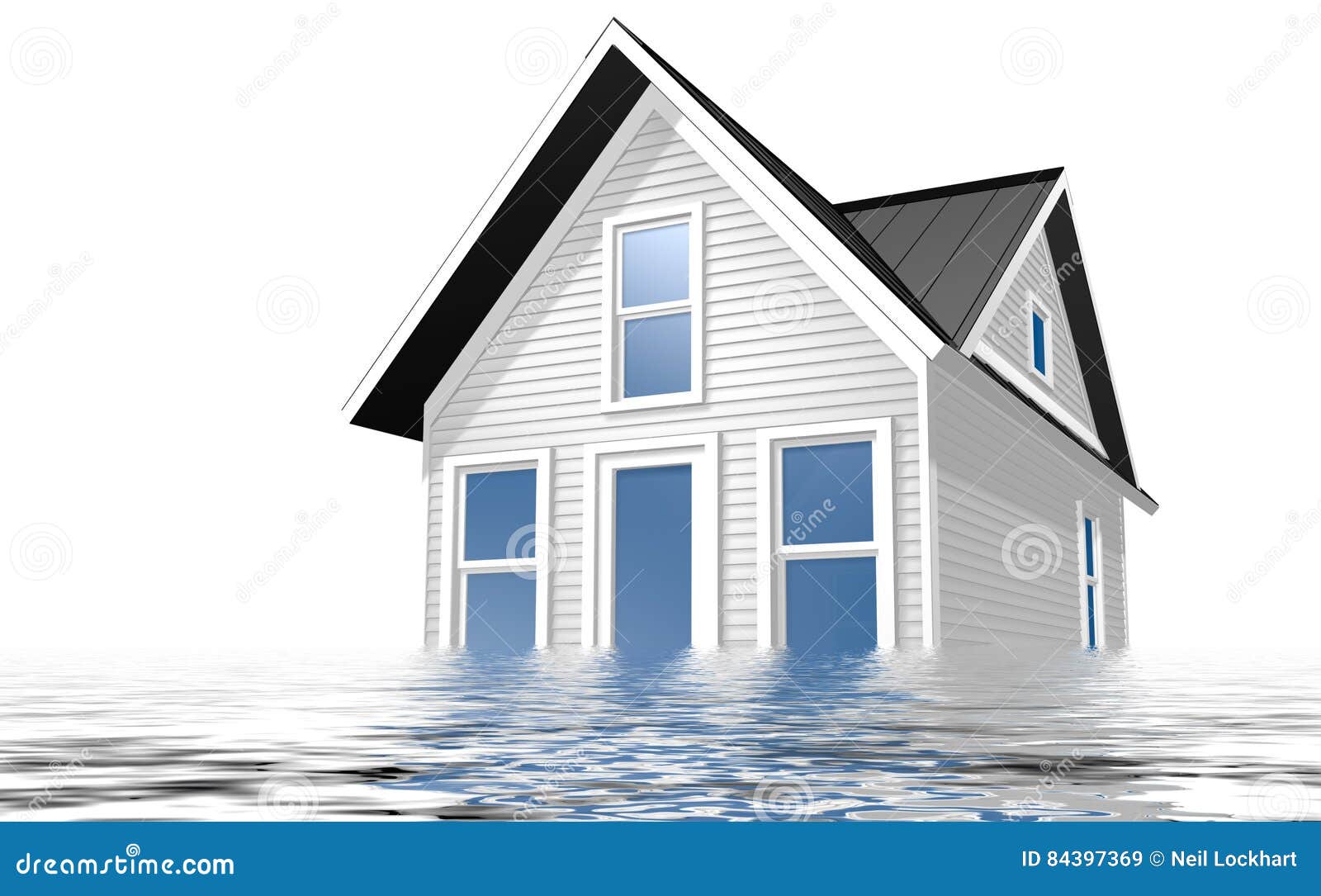 3d Rendered Illustration of a House Being Flooded with Water Stock ... 3d Rendered Illustration of a House Being Flooded with Water Stock ...