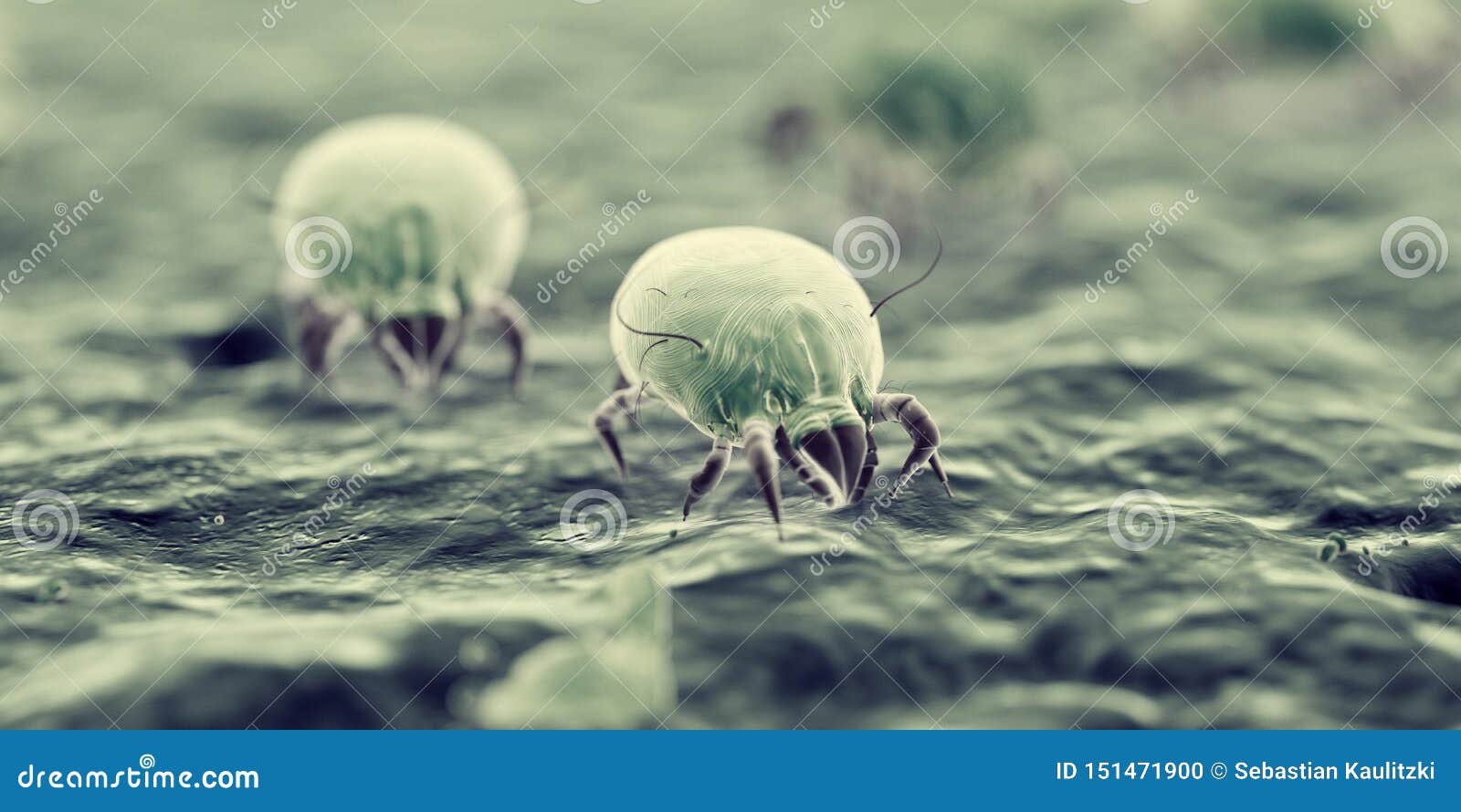 House dust mites stock illustration. Illustration of bite - 151471900