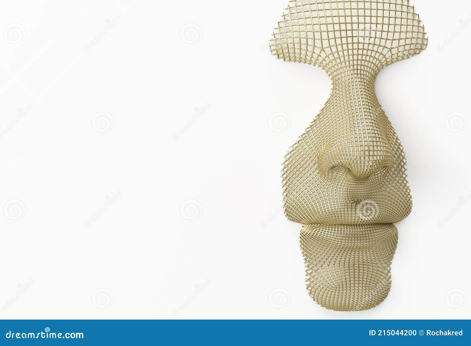 3D Rendered Illustration of a Human Face Design Stock Illustration ...