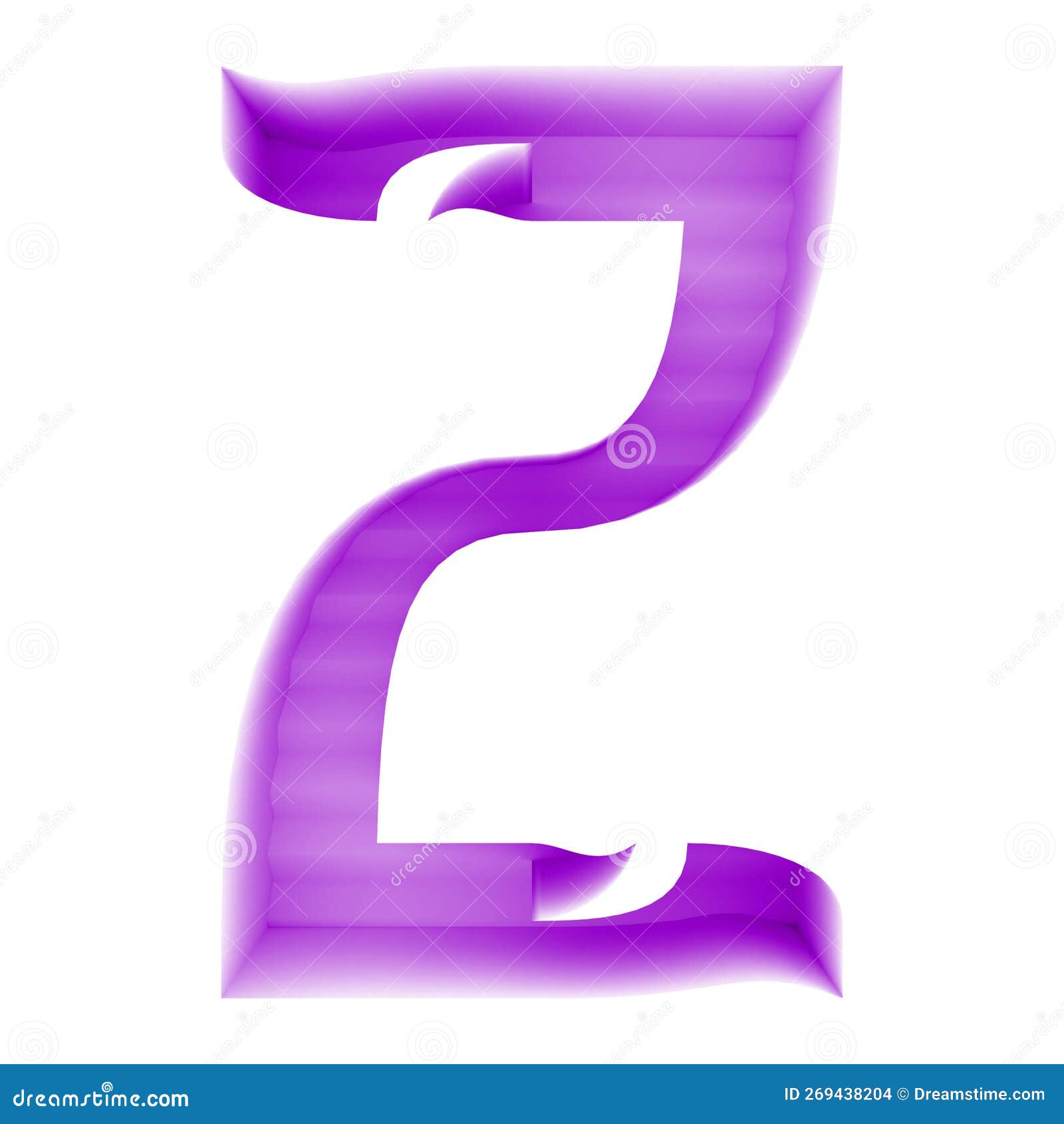 3D Rendered Illustration.Indented Decorative Letter.Custom Art Font ...