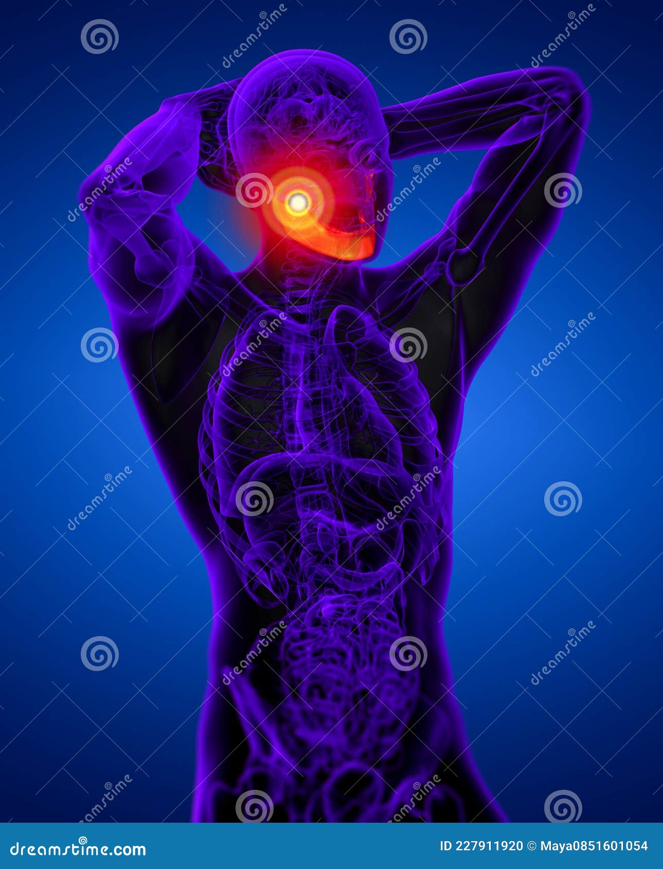 3d Rendered Illustration - Jaw Bone Stock Illustration - Illustration ...