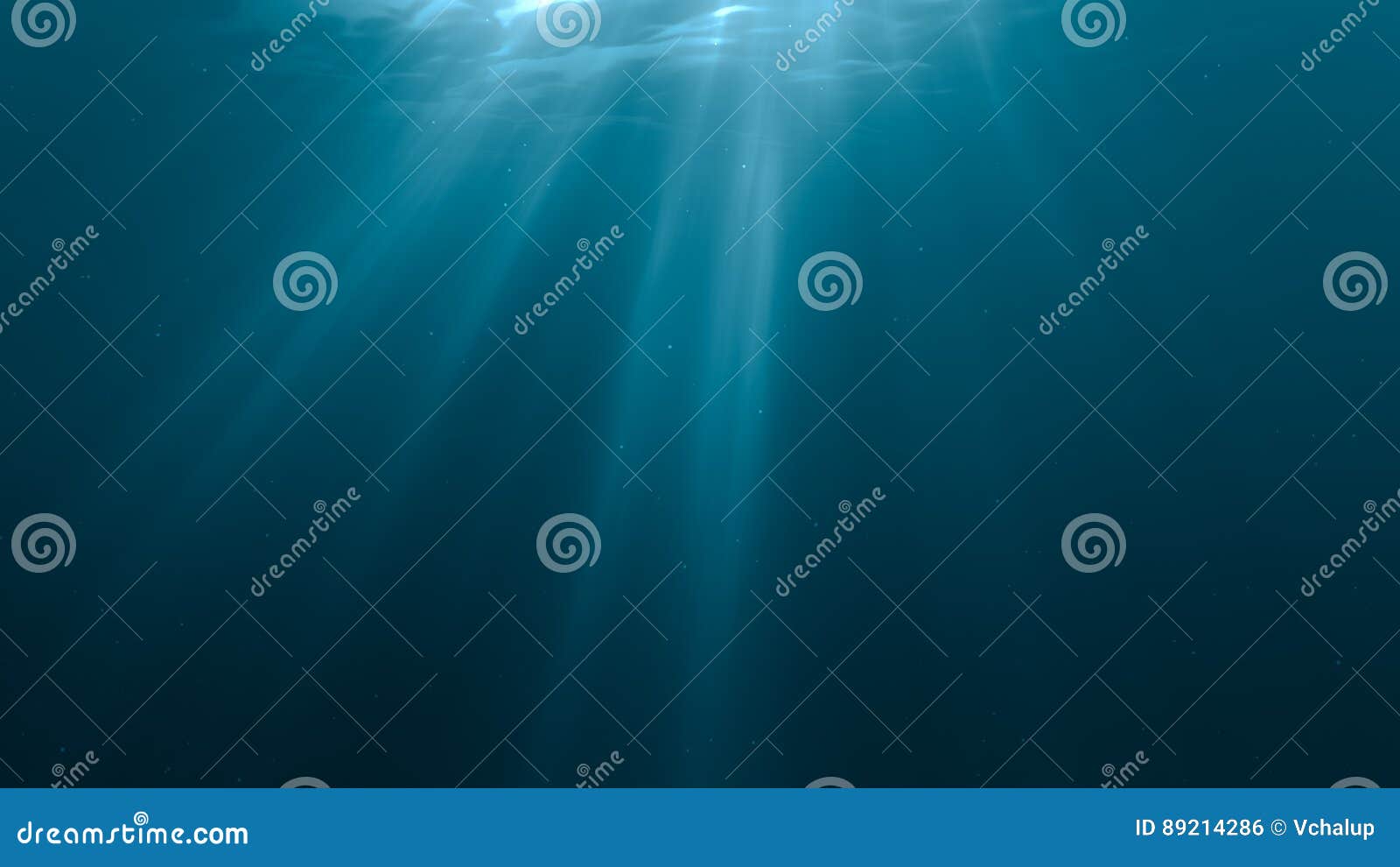 3D Rendered Illustration of Light Rays Undersea Stock Illustration ...