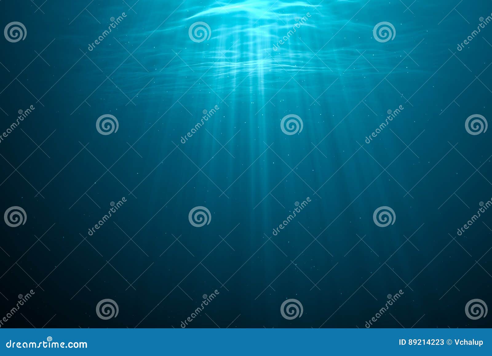3D Rendered Illustration of Light Rays Underwater Stock Illustration ...