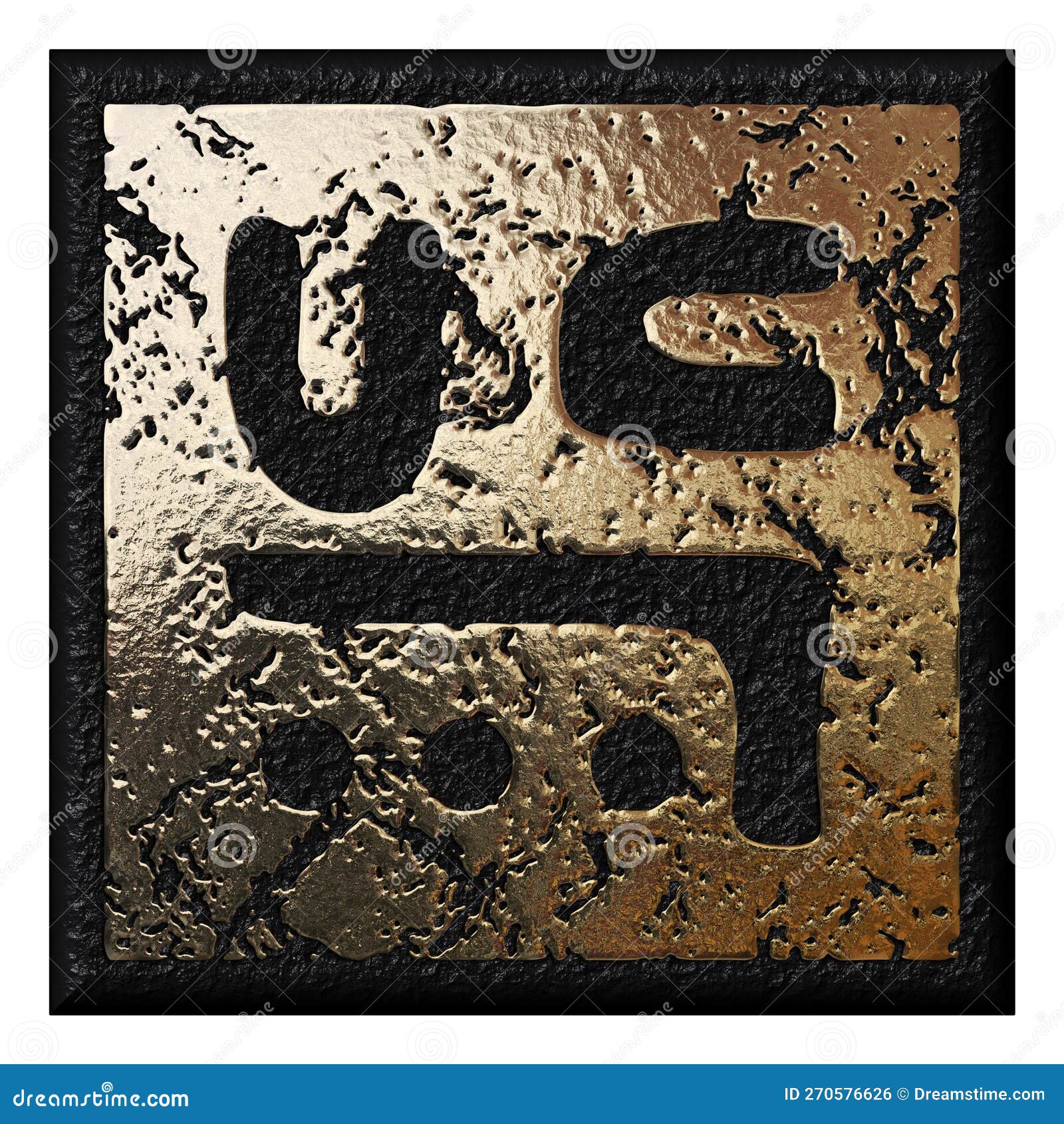 3D Rendered Illustration.Magic Hieroglyph.Fictional Language. Stock ...