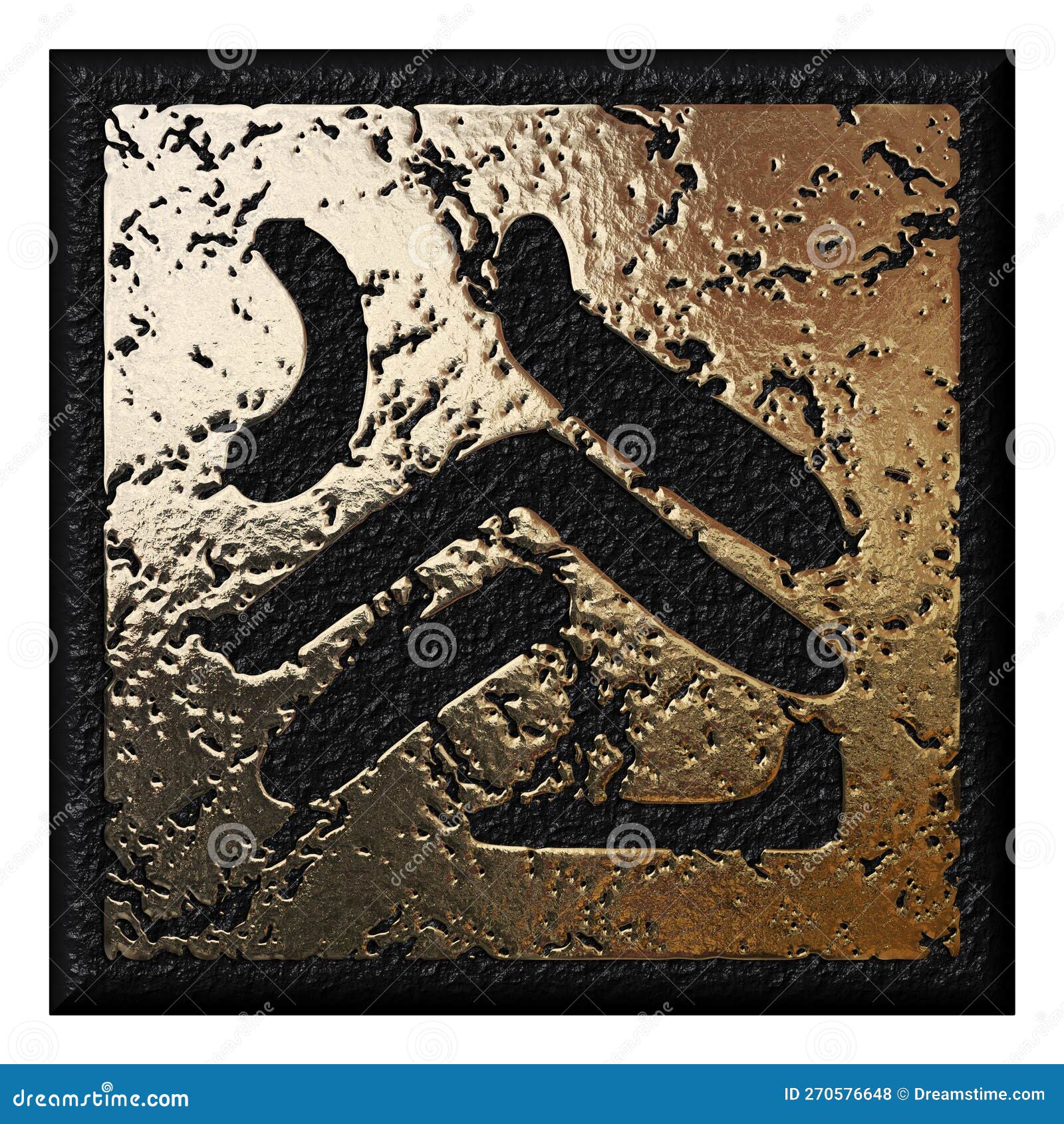 3D Rendered Illustration.Magic Hieroglyph.Fictional Language. Stock ...