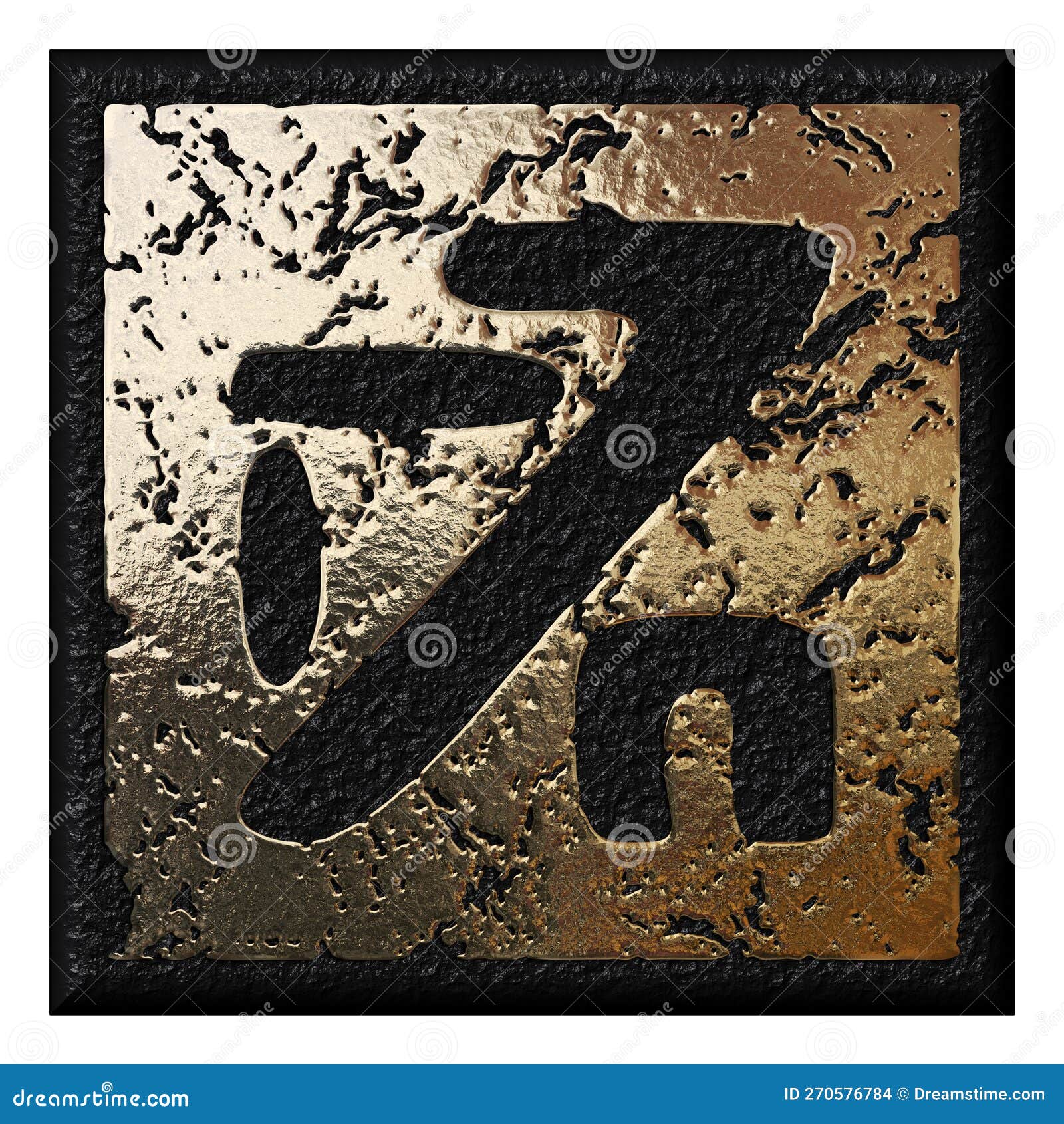 3D Rendered Illustration.Magic Hieroglyph.Fictional Language. Stock ...