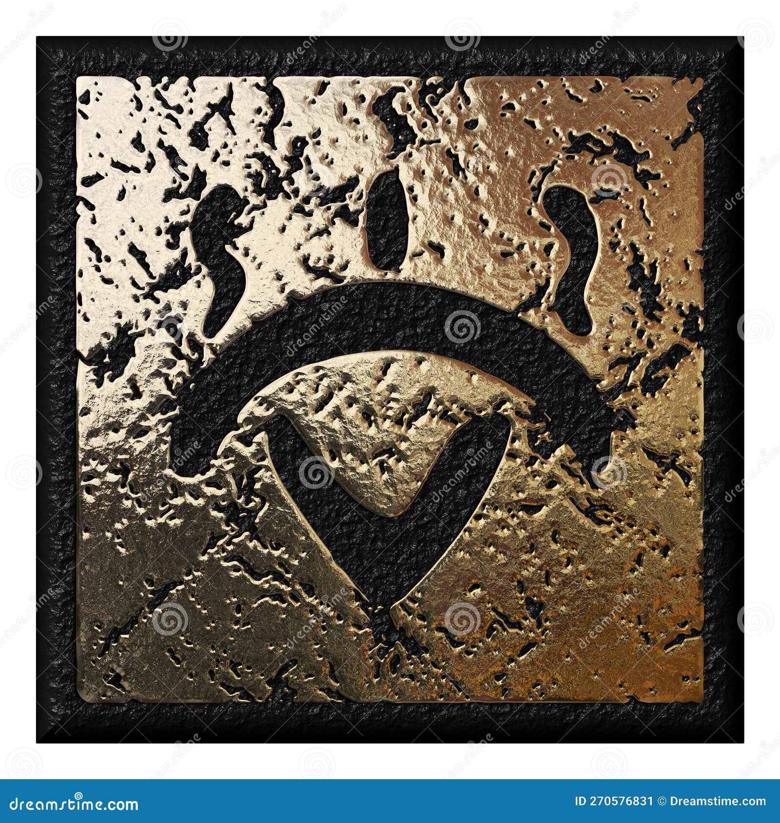 3D Rendered Illustration.Magic Hieroglyph.Fictional Language. Stock ...