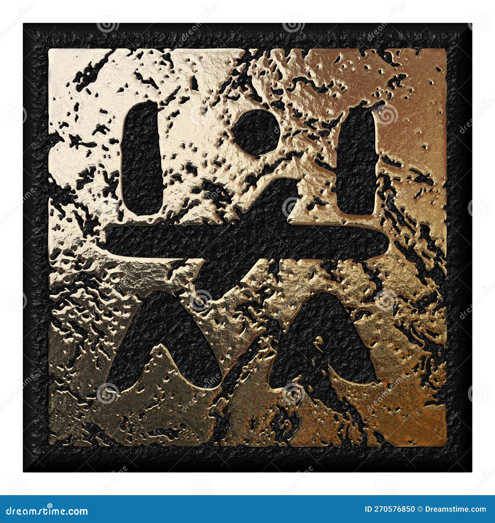 3D Rendered Illustration.Magic Hieroglyph.Fictional Language. Stock ...