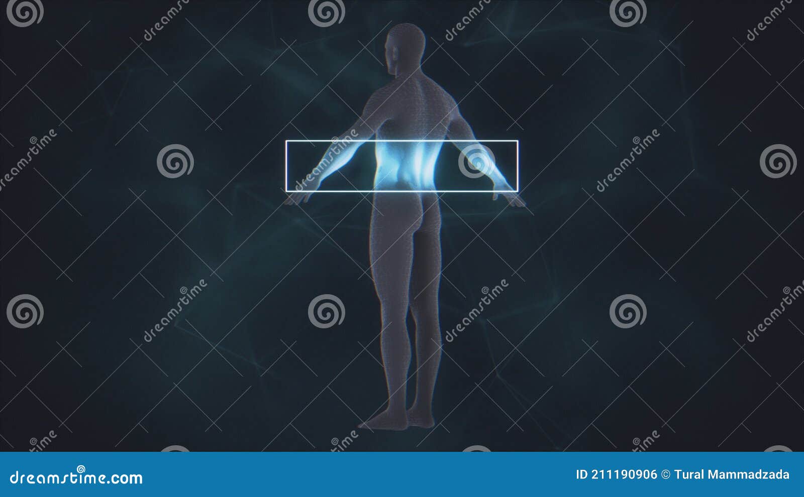 3d Rendered Illustration of Male Body Scan Stock Illustration ...