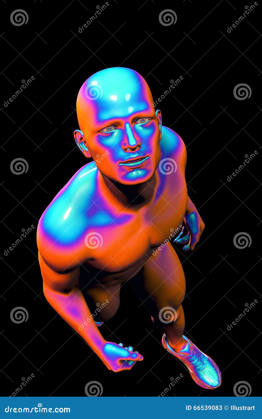 3d Rendered Illustration of a Male Stock Illustration - Illustration of ...