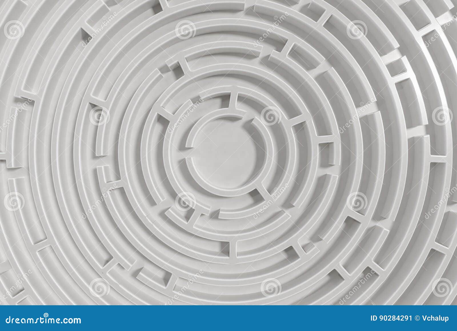 3D Rendered Illustration of Maze. View from Top Stock Illustration ...