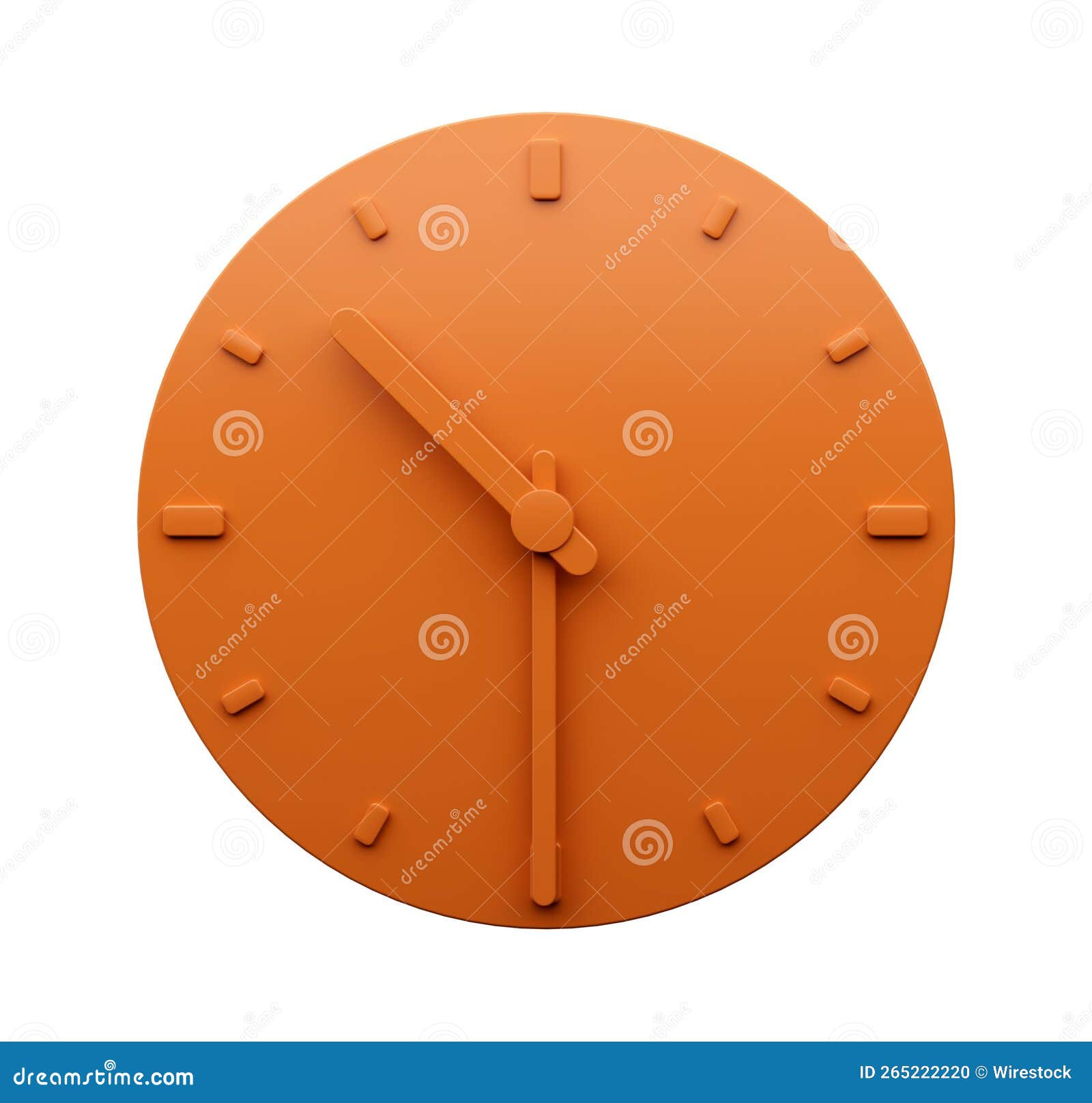 3d Rendered Illustration of a Premium Orange Clock Icon on White Icon ...