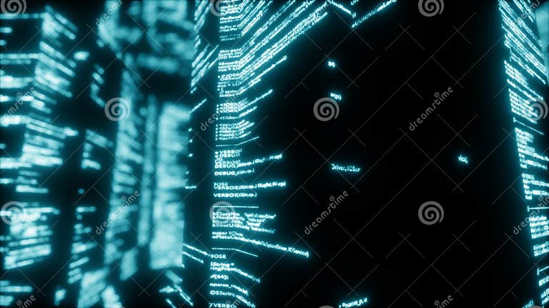3d Rendered Illustration of Programmer Binary Codes Stock Illustration ...