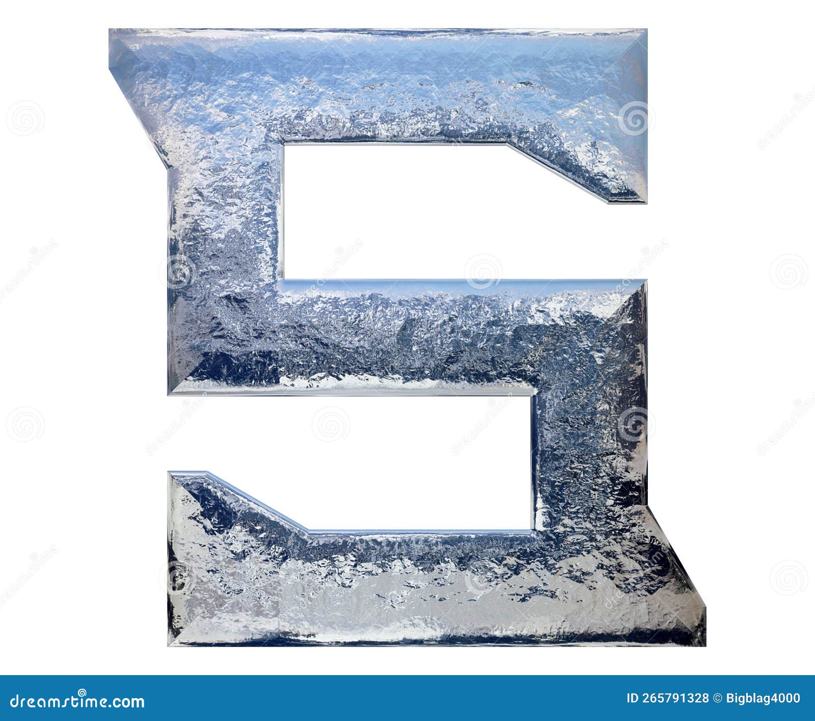 3D Rendered Illustration.Rough Chrome Letter.Custom Art Font. Stock ...