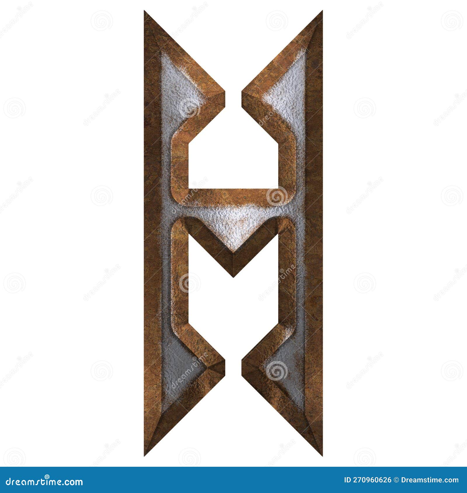 3D Rendered Illustration.Rusty Gothic Font.Vector Alphabet. Stock Photo ...