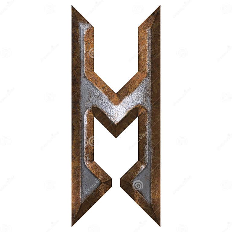 3D Rendered Illustration.Rusty Gothic Font.Vector Alphabet. Stock Image ...
