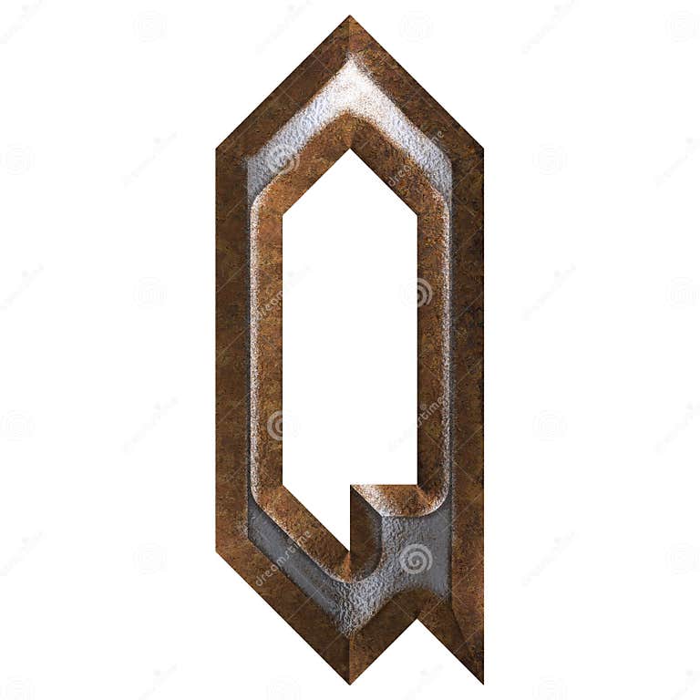3D Rendered Illustration.Rusty Gothic Font.Vector Alphabet. Stock Image ...