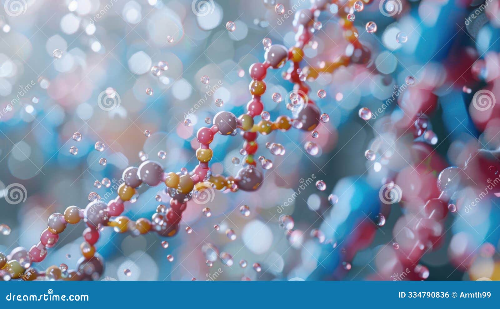 3D DNA Molecular Structure. Scientific Research Concept Stock ...