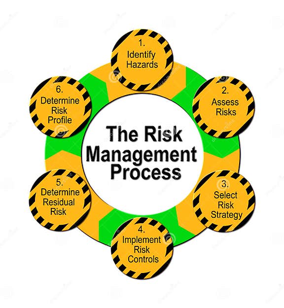 The Risk Management Process Graphic Stock Illustration - Illustration ...