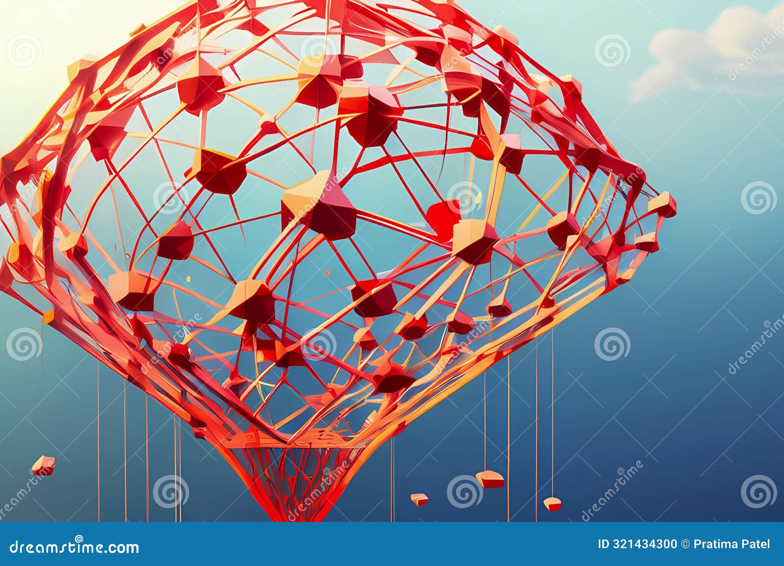 3d Rendered Illustration of a Sphere, Digital Generation Low Poly ...