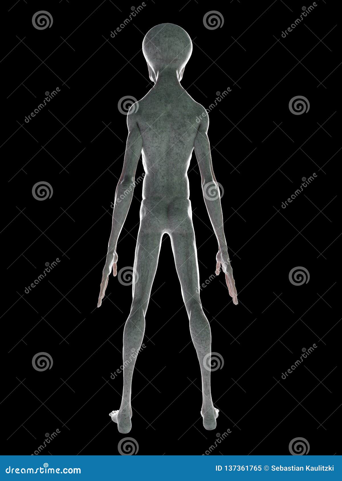 Grey alien stock illustration. Illustration of character - 137361765