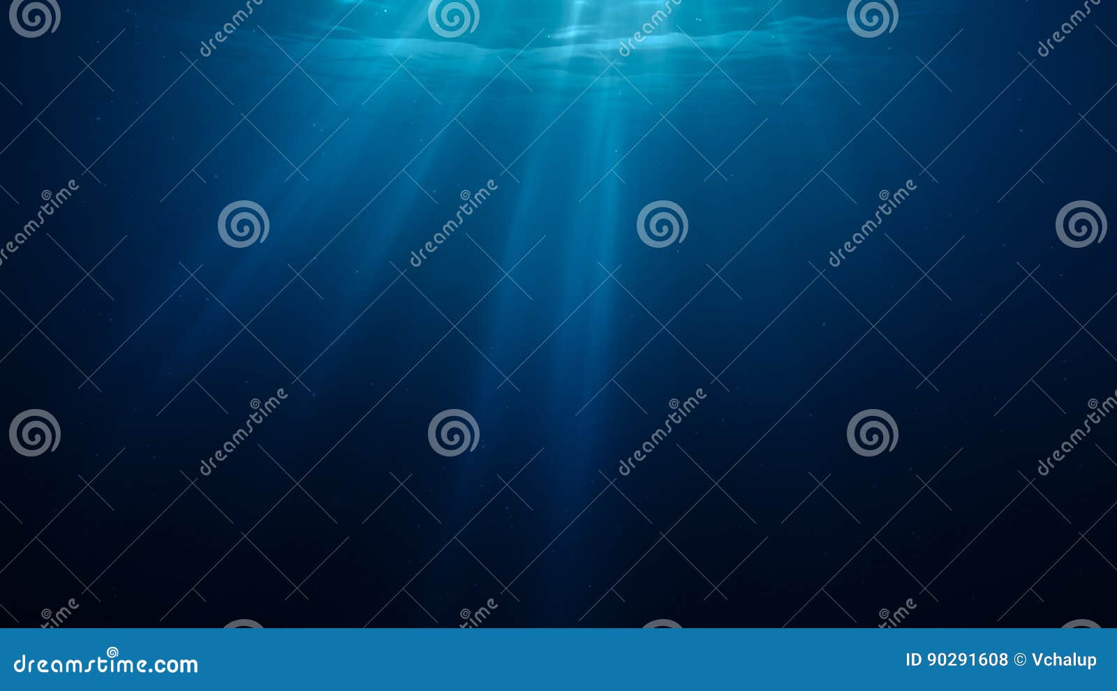 3D Rendered Illustration of Sun Light Rays Under Water Stock ...