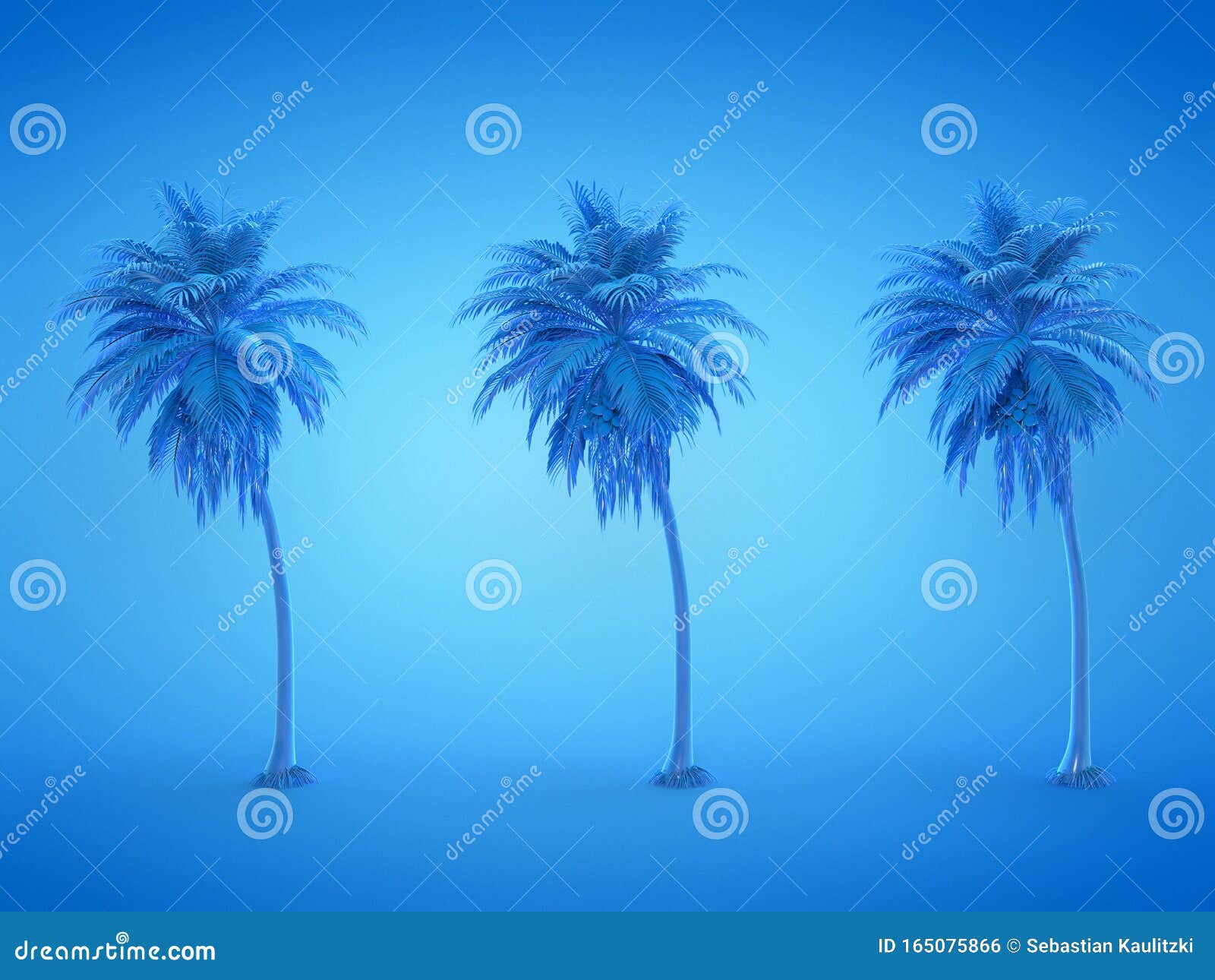 Blue palm tree stock illustration. Illustration of travel - 165075866