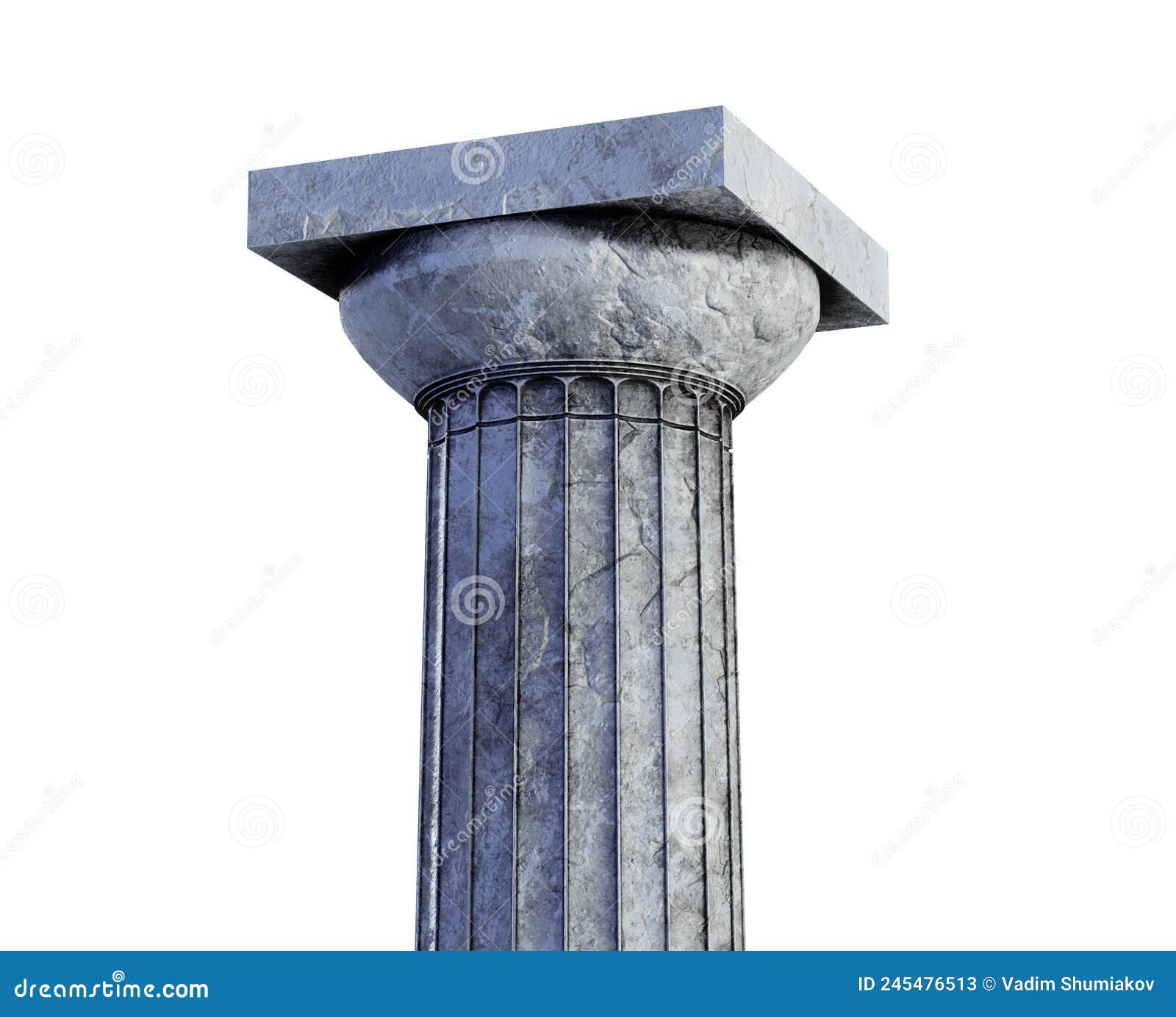 3d Rendered Illustration of Three Column Stock Illustration ...