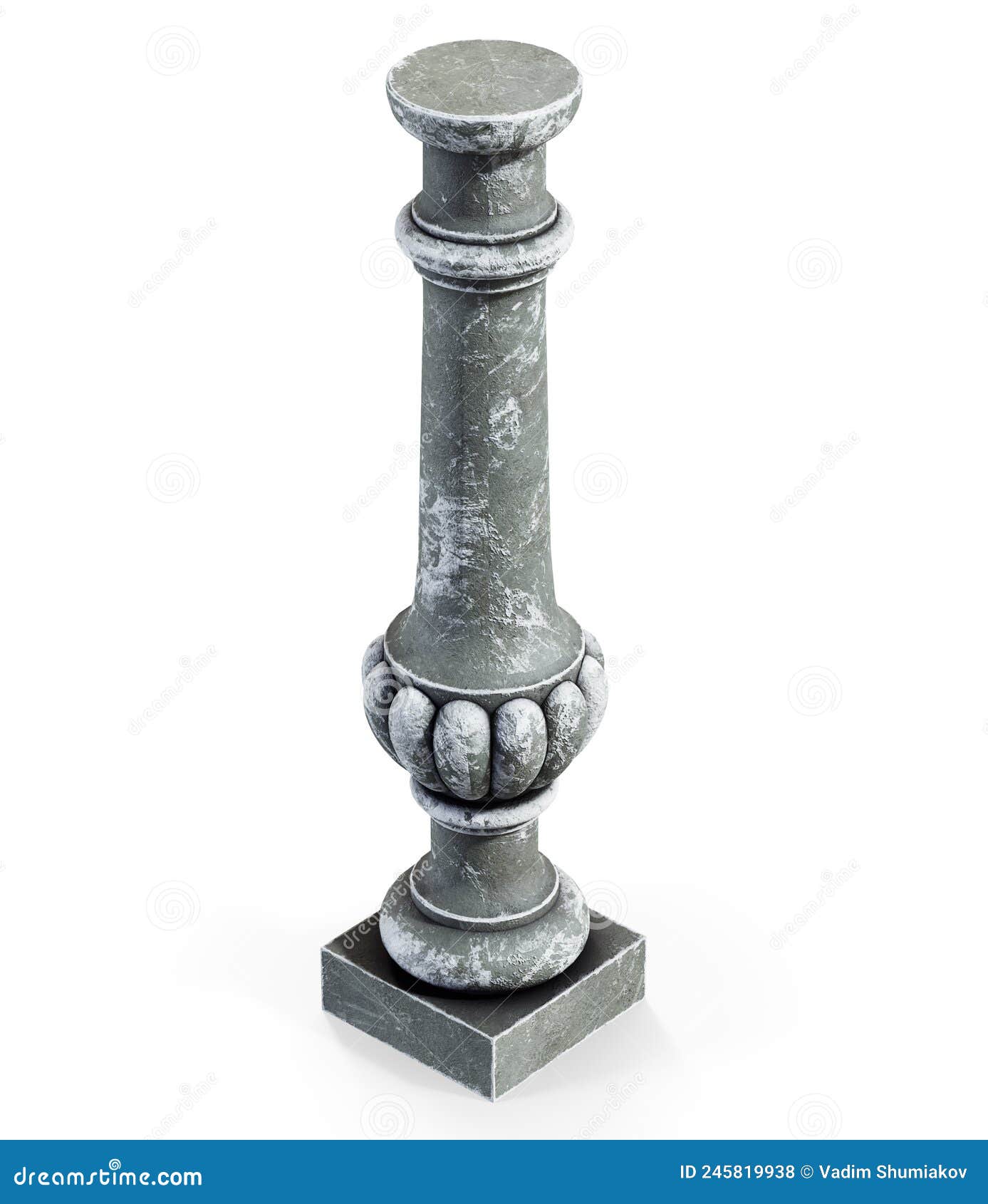 3d Rendered Illustration of Three Column Stock Illustration ...