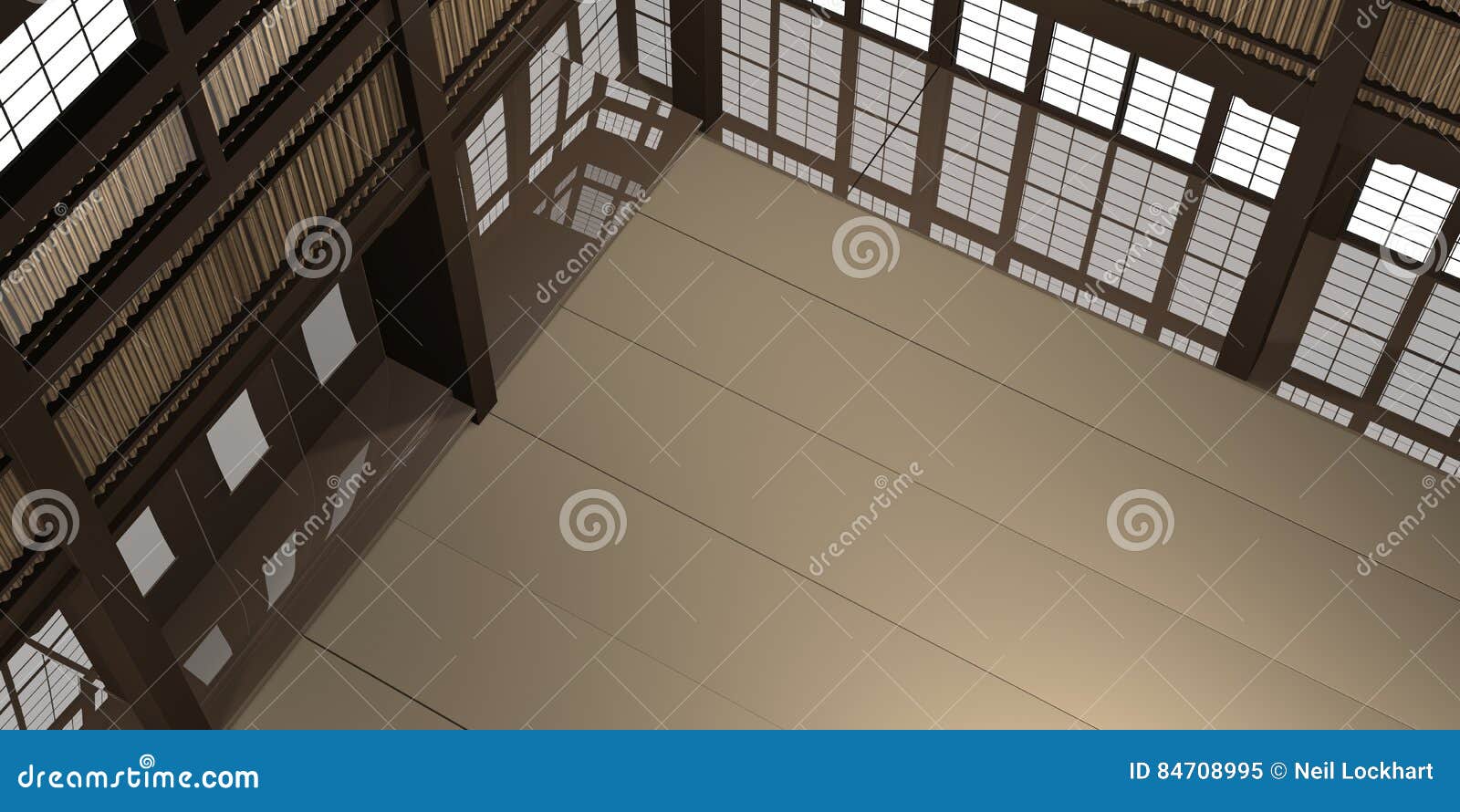 3d Rendered Illustration of a Traditional Karate Dojo or School with ...